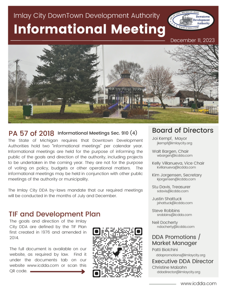 Come Play With Us | Historic Downtown Depot District of Imlay City